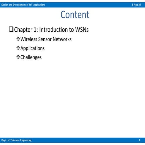 ch01-Overview of WSNs, gioi thieu ve WSNs | PDF
