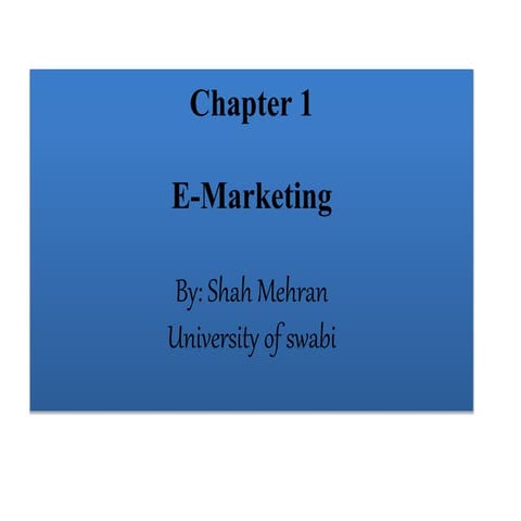Introduction to e-marketing | PPT