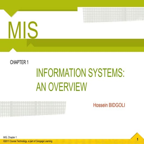 CH01 Information System for Industrial engineering | PPT