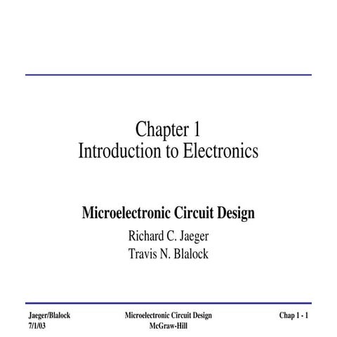 Microelectronic Circuit Design_Chapter 01 | PPT