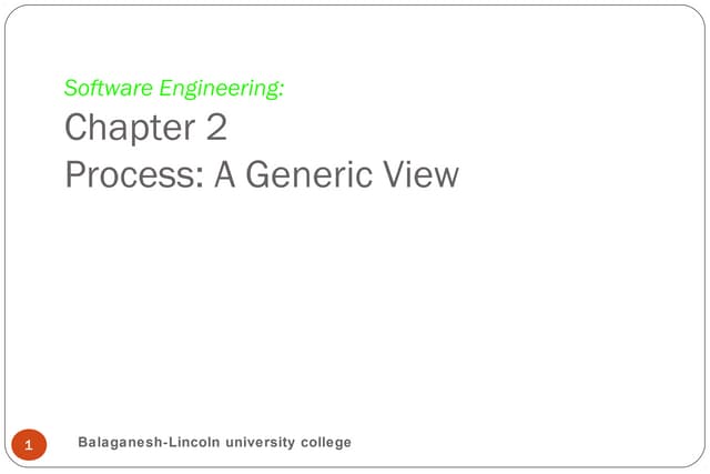 A generic view of software engineering | PPT