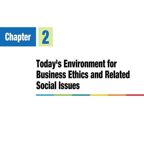 Today's Environment for Business Ethics and Related Social Issues ...