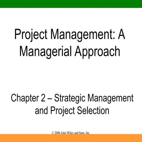 Project Management Chapter two StategicM | PPT