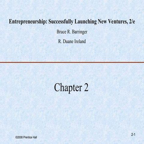 Entrepreneurship and Marketing course chapter 2 | PPT