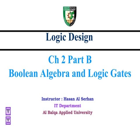 Boolean Algebra | PPT