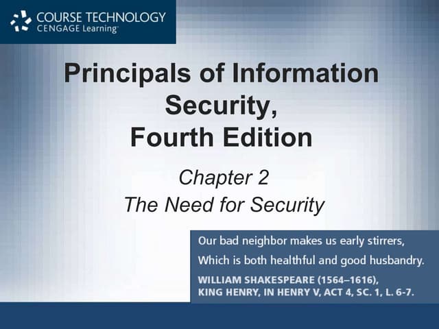 Information Assurance And Security - Chapter 2 - Lesson 2 | PPT