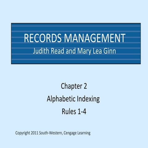 Ch02 records management | PPT