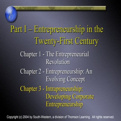ch03.ppt Chapter 3 - Intrapreneurship: Developing Corporate ...