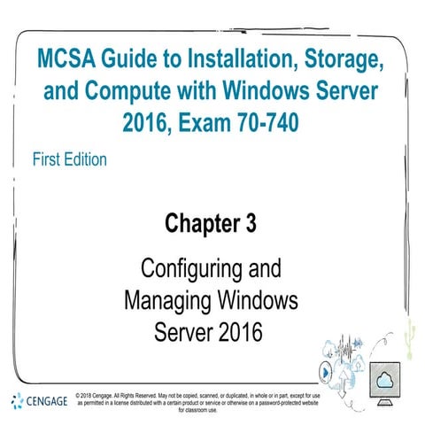 MCSA 2016 Chapter 3: Configuring and Managing Windows Server 2016 | PPTX