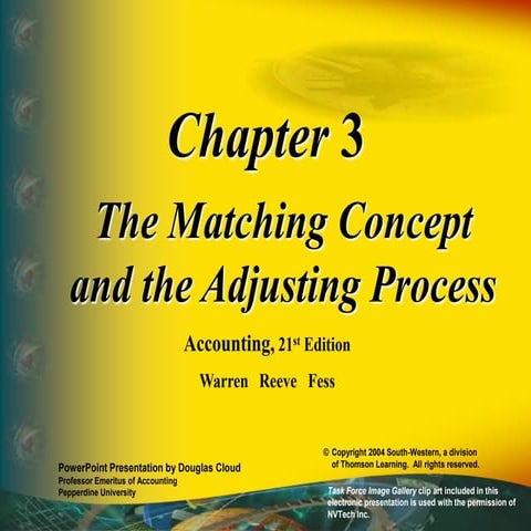 Principal accounting - Ch03 matching concept and adjusting process | PPTX