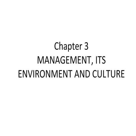 Ch 03 managment, environment | PPT