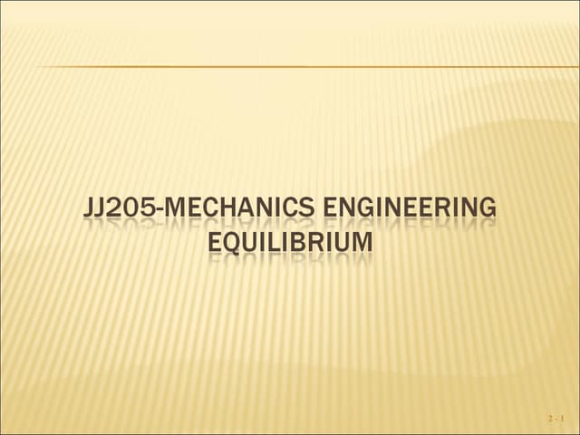 Engmech 06 (equilibrium of non_concurrent force system) | PDF