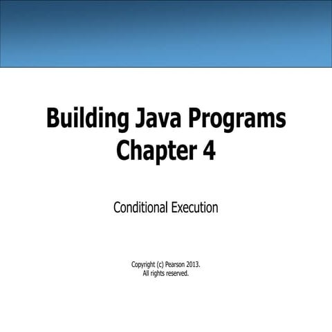 Ch04 Conditional Execution Ppt