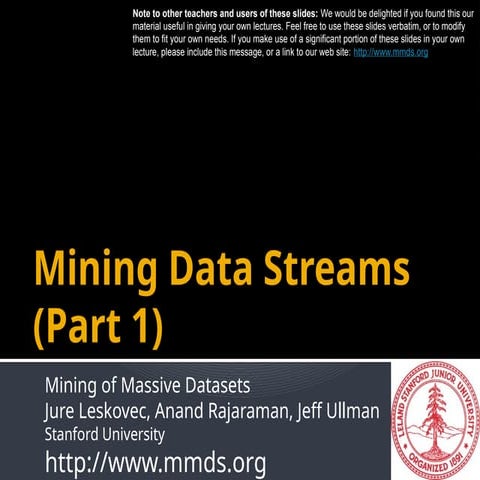 ch04-streams1.pptxCS246: Mining Massive Datasets Jure Leskovec, Stanford University http://cs246 ...