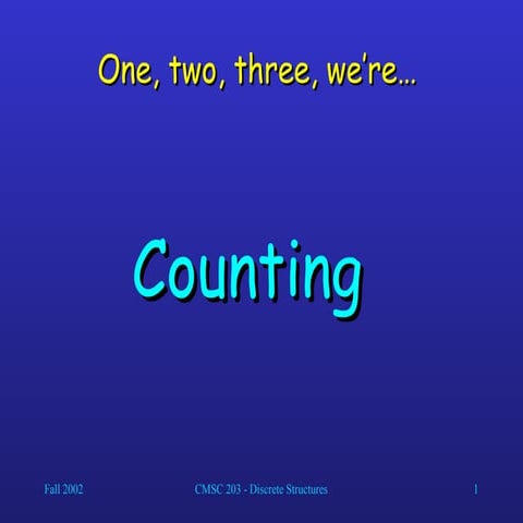 Basic counting in DSA for IT or Computer Science students | PPT