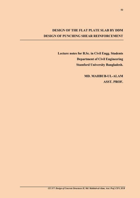 DESIGN OF FLAT SLABS | PDF