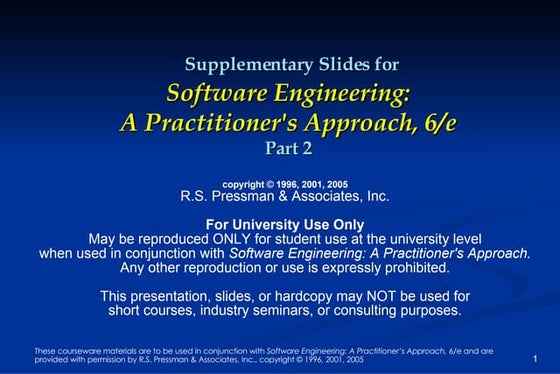 Software Engineering Practice | PPT
