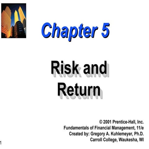 Chapter 5 Risk and Return from Fundamental of financial Management | PPT