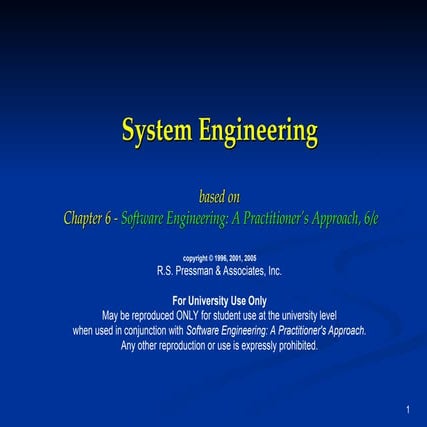 Systems Engineering: A practitioner's perspective | PPT