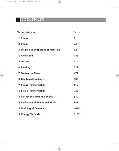 Statics and Strength of Materials Formula Sheet | PDF