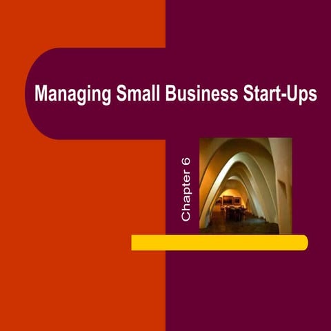 Chapter 06 Managing Small Business Start-Ups | PPTX
