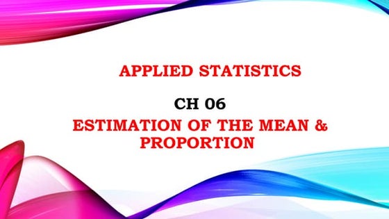 Estimating population mean | PPTX