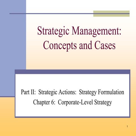 Chapter 6 corporate-level strategy | PDF