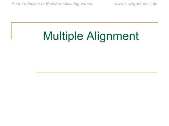 Multiple sequence alignment | PPTX | Technology & Computing