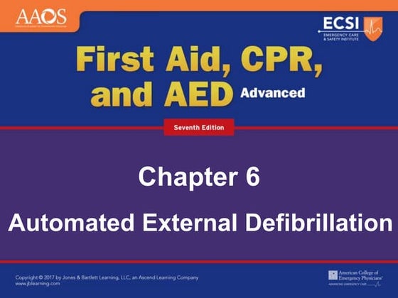 AUTOMATED EXTERNAL DEFIBRILLATOR | PPTX | First Aid | Injuries