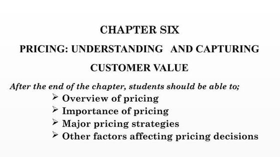 Costing and pricing | PPTX