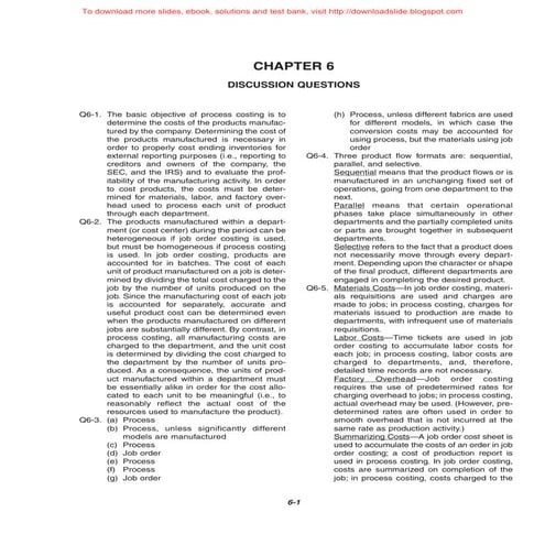 Ch06 Managerial accounting aiou mba mcom 8508 | PDF