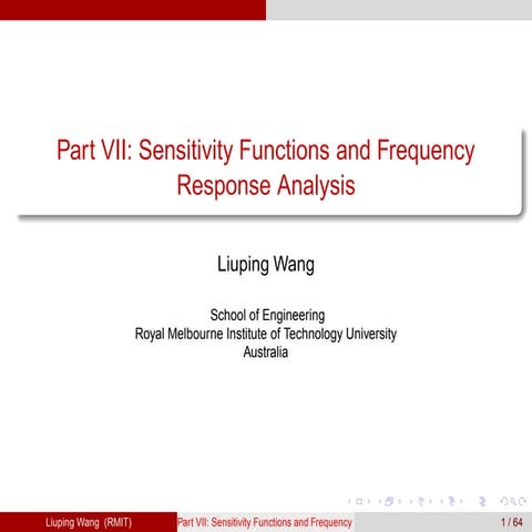 Sensitivity Functions and Frequency Response Analysis | PDF