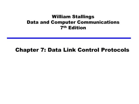 Data Link Control | PPTX | Computer Networking | Computing