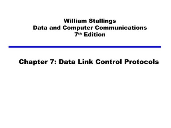 Data Link Control | PPTX | Computer Networking | Computing
