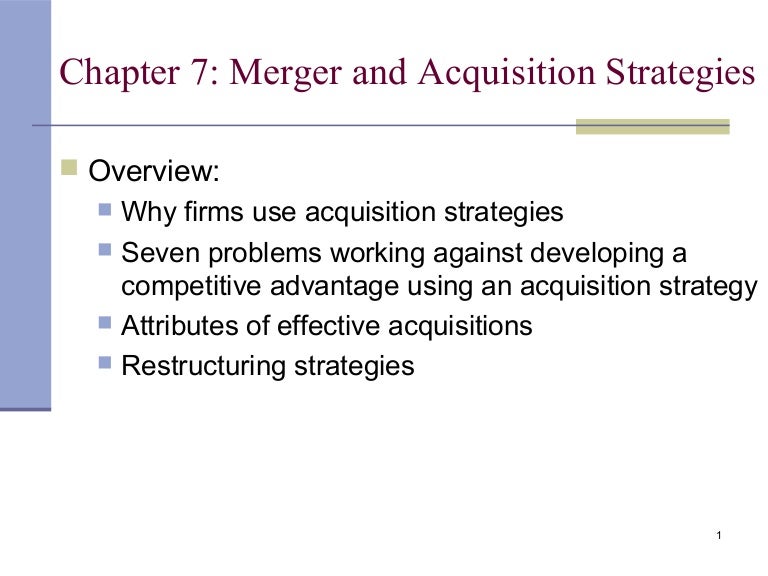merger and acquisition strategy