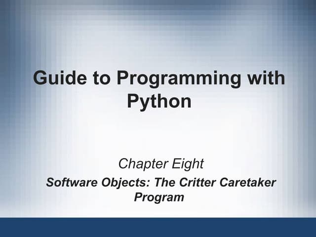 Objectoritentedprogramminginpythonppt 4523
