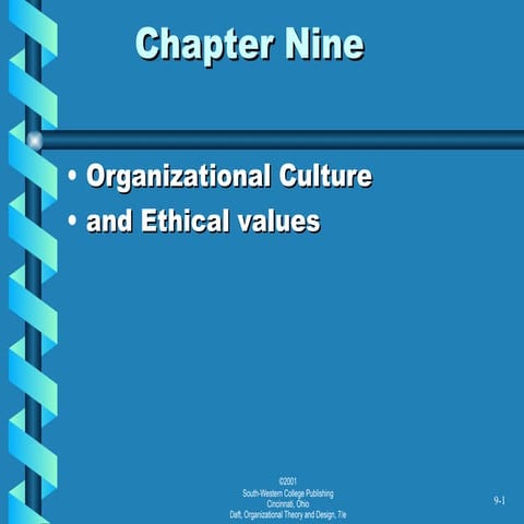 organizational culture and ethical values | PPT