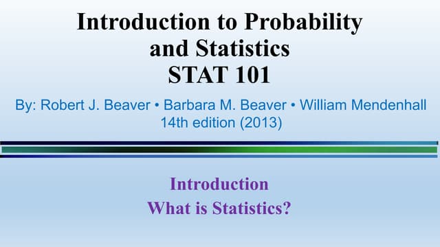 Introduction to statistics for social sciences 1 | PPTX