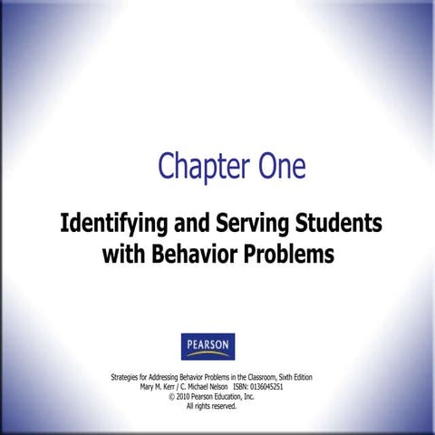Identifying and Serving Students with Behavior Problems | PPT