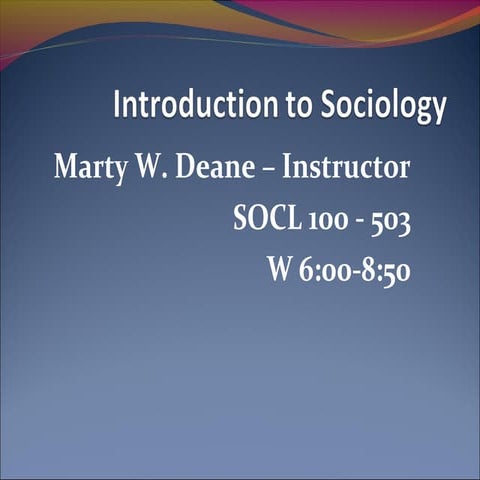 Introduction to Sociology | PPT