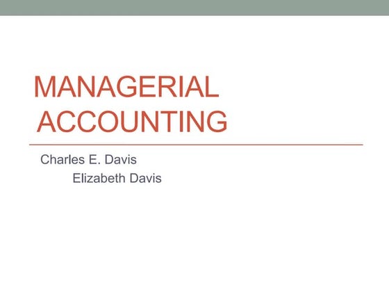 Managerial accounting | PPT