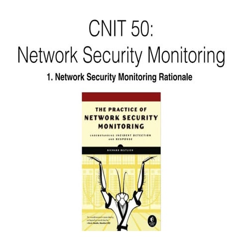 1 Network Security Monitoring Rationale Pdf Internet Computing