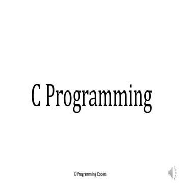 Introduction C Programming Ppt
