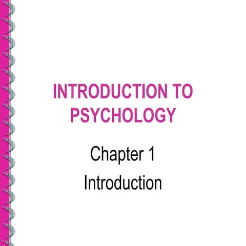 introduction to psychologyintroduction to psychology | PPT