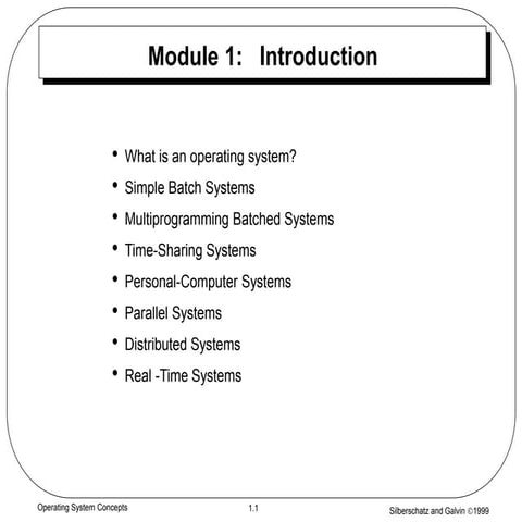 Introduction To Operating Systems And Its Componentspdf 