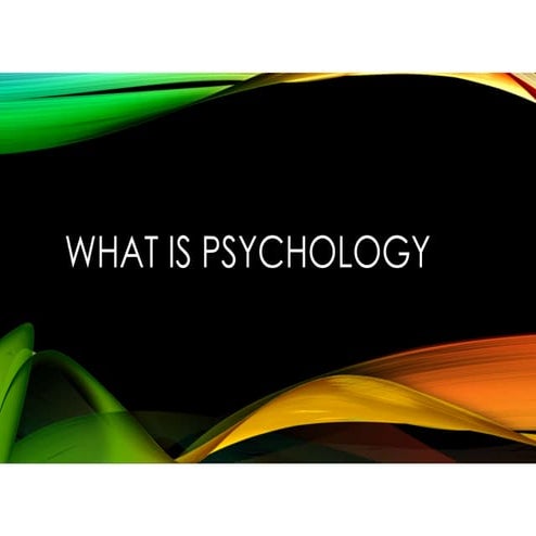 Chapter 1: PSYCHOLOGY | PPTX