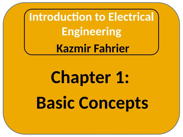 BASIC ELECTRICAL Lesson 1 Fundamentals.ppt