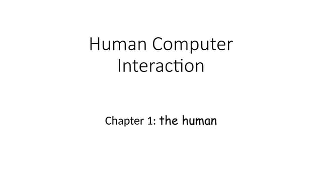 Chapter 1 Human Computer Interaction Pptx