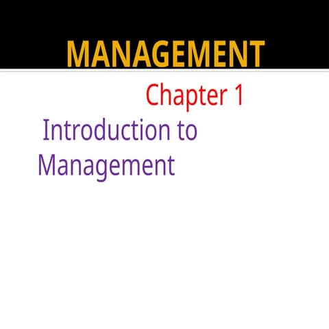 introduction to management chapter 1 from book | PPTX