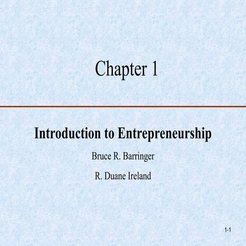 Entrepreneurship and Marketing course chapter 1 | PPT